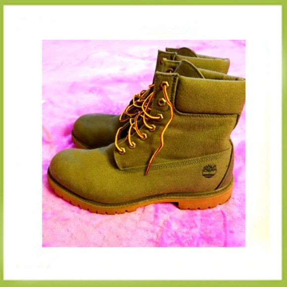 Timberland | Shoes | New Rareunique Mens Tactical Armygreen Canvas ...
